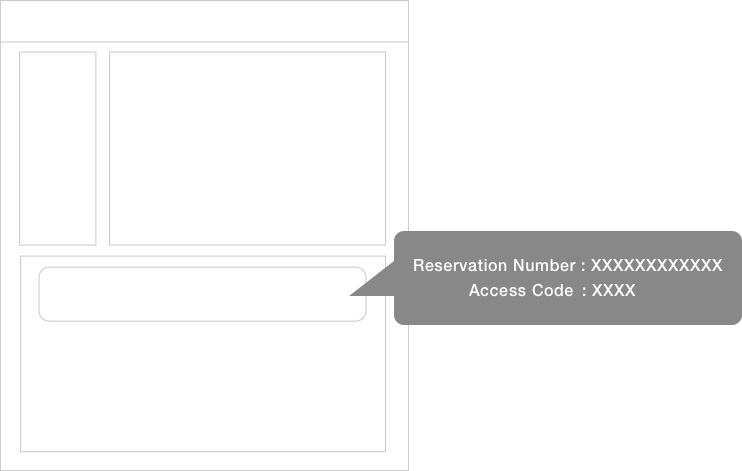 Enter Your Reservation Number | Show Credit Card